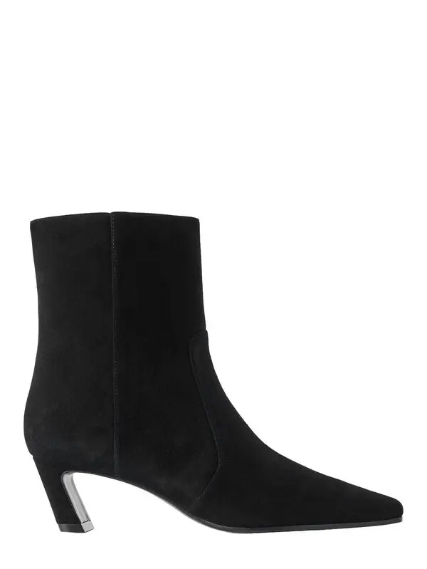 STUART WEITZMAN Stassi Suede Ankle Boots - Black