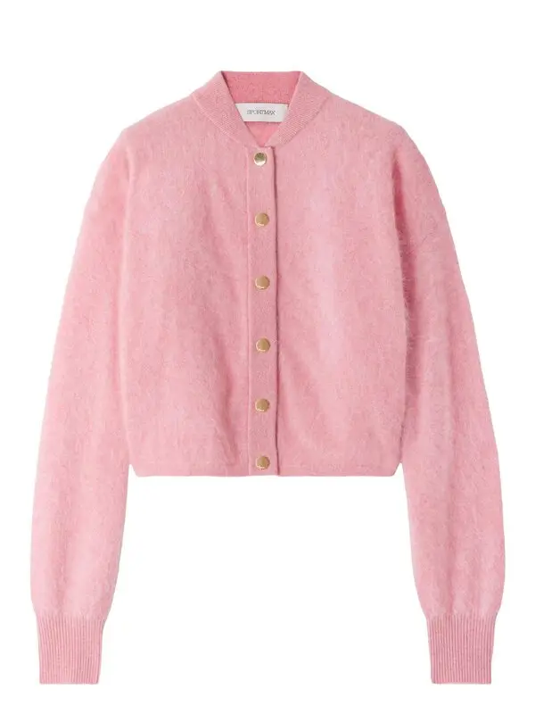 Sportmax Ercole Cropped Cashmere Cardigan - Pink