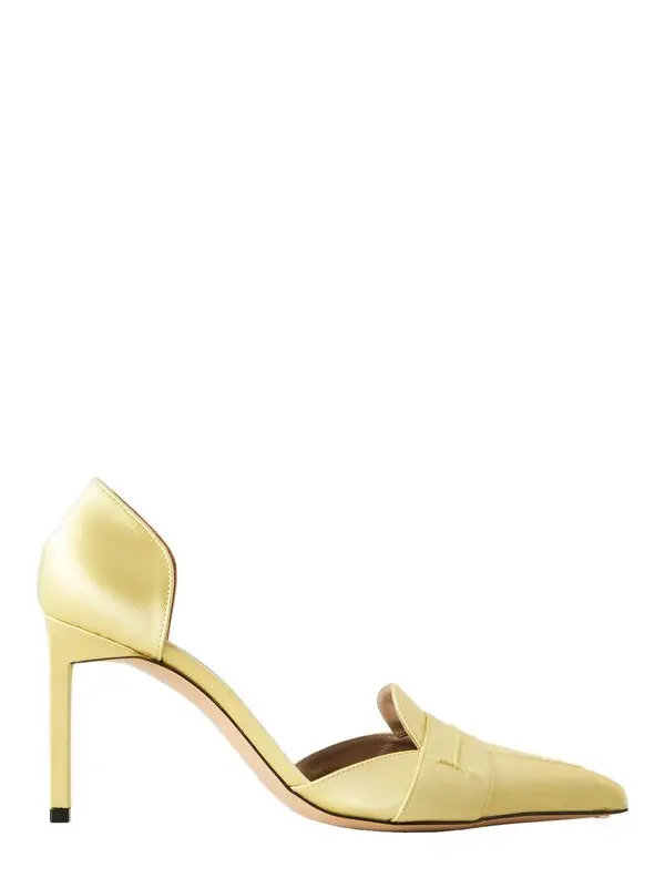 TOM FORD Eva D'orsay Satin Pumps - Yellow