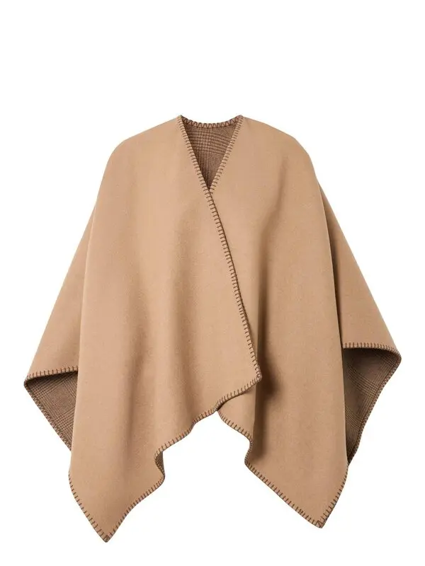 Purdey Welbeck Reversible Cashmere-blend Cape - Camel