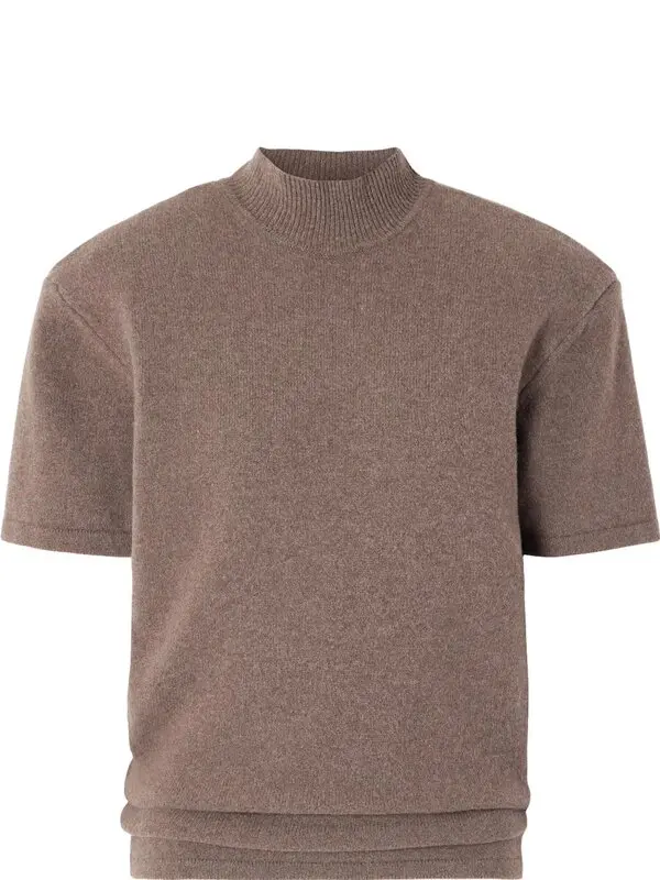 Jacquemus Wool And Cashmere-blend Turtleneck Sweater - Brown