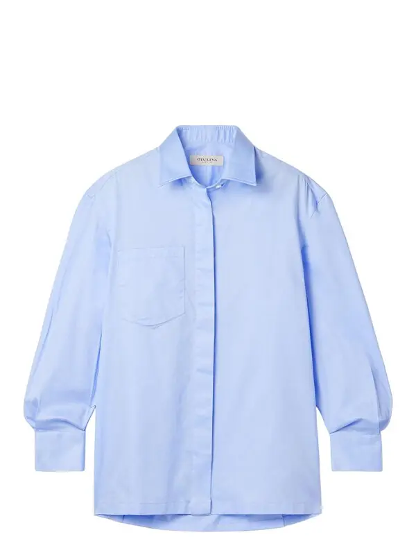 Giuliva Heritage The Alba Cotton Shirt - Blue