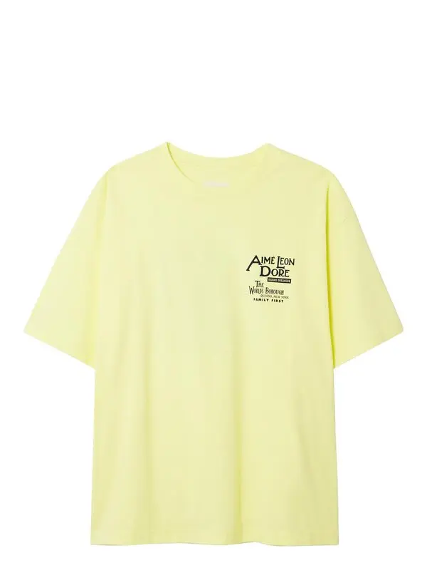 Aimé Leon Dore Dynasty Printed Cotton-jersey T-shirt - Yellow