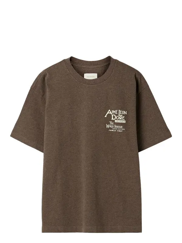Aimé Leon Dore Dynasty Printed Cotton-jersey T-shirt - Brown