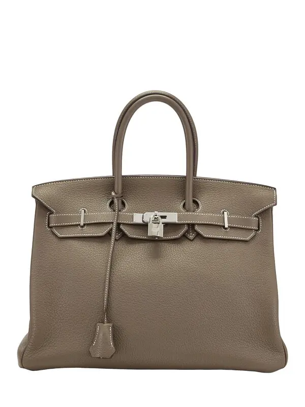 Hermès Clemence Birkin 35 - Grey