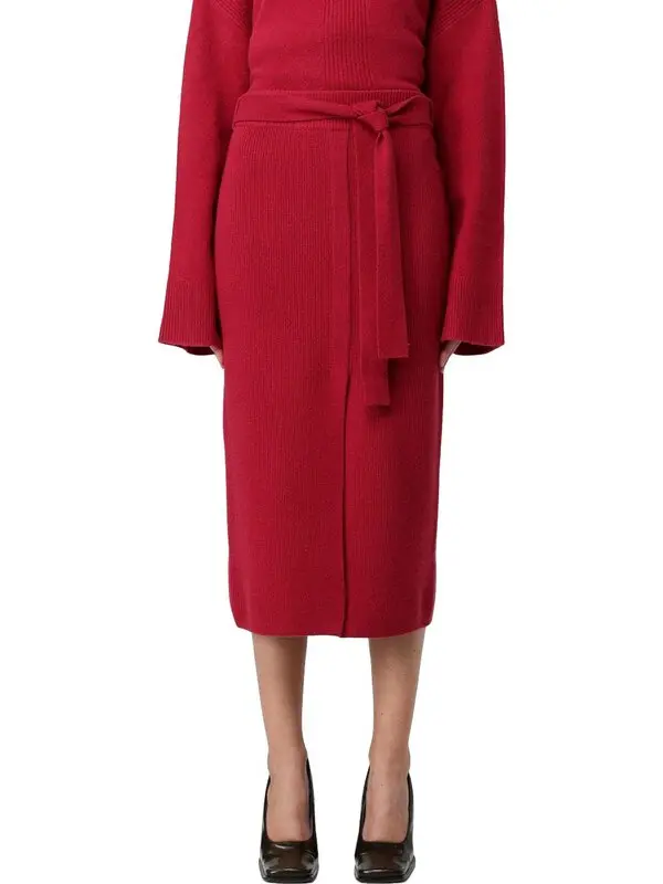 Emporio Armani Midi Skirt - Red