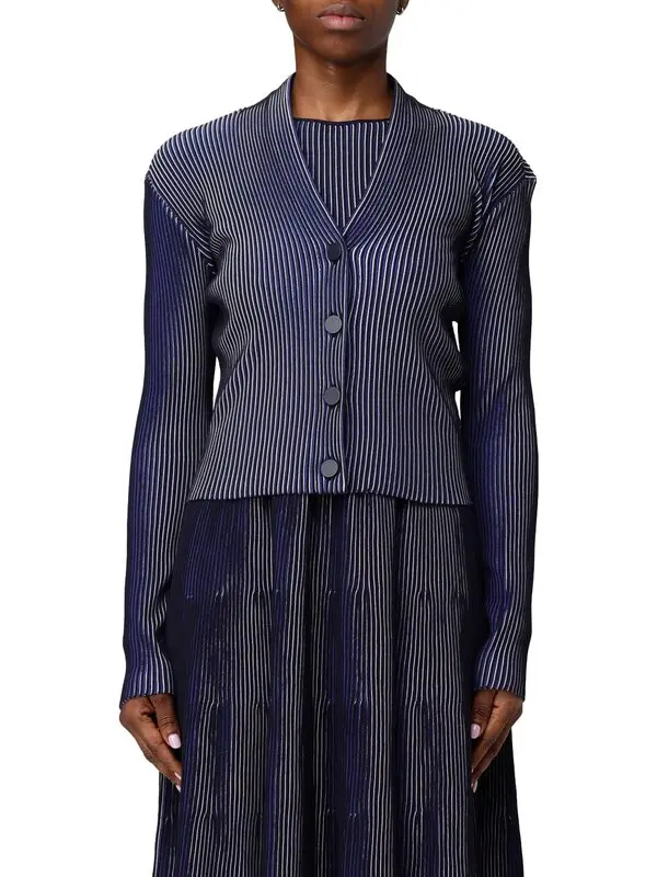 Emporio Armani Striped Buttoned Cardigan - Multicolor