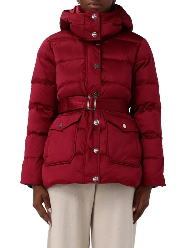 Liu Jo Padded Jacket With Belt - Ruby
