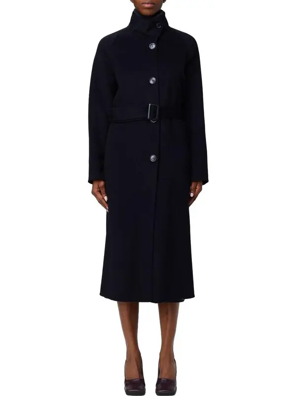 Emporio Armani Belted Coat - Blue