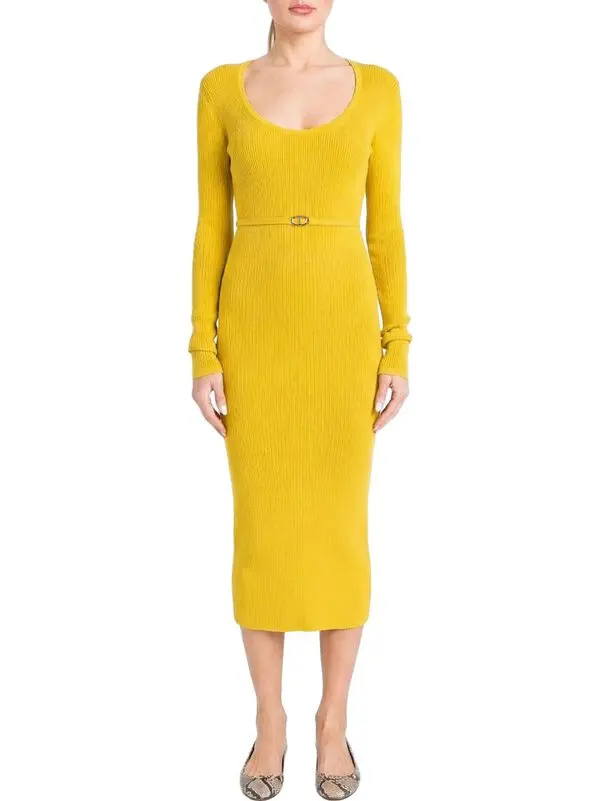 TWINSET Midi Dress - Yellow