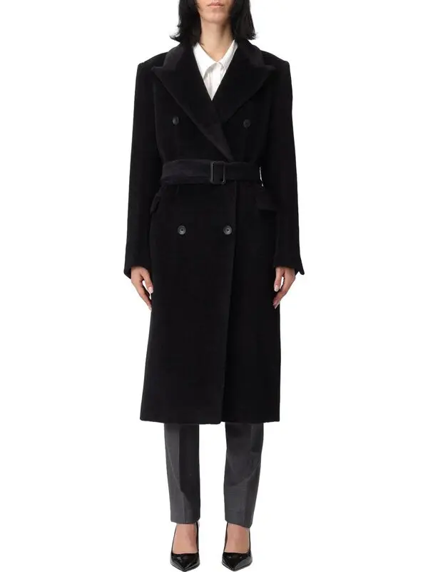 Tagliatore Belted Double-breasted Coat - Black