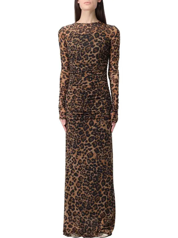 Blumarine Printed Maxi Dress - Brown