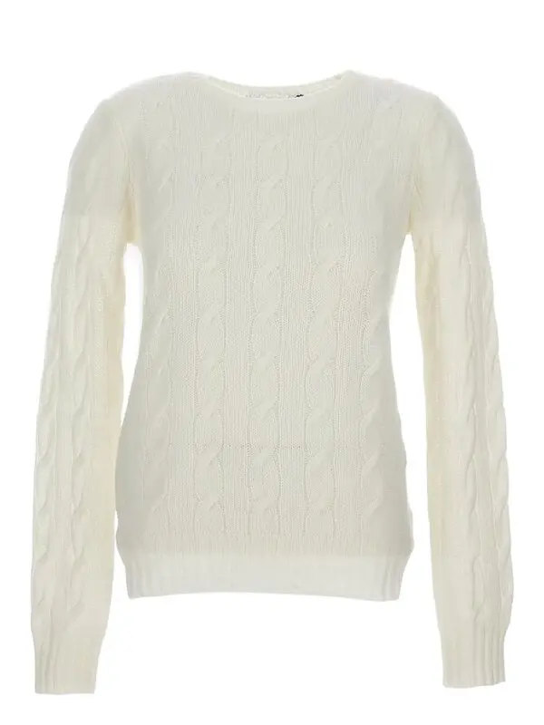 Ralph Lauren Cashmere Cable Knit Pullover - White