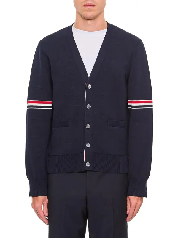 Thom Browne Cardigan With Button Closure - Blue