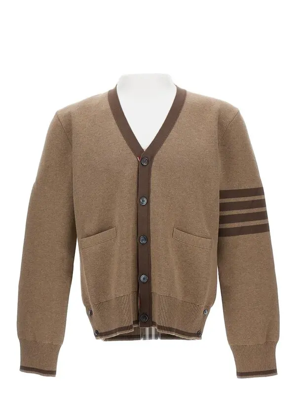Thom Browne Cotton Cardigan - Beige