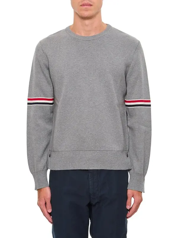 Thom Browne Milano Stitch Crewneck Sweater - Grey