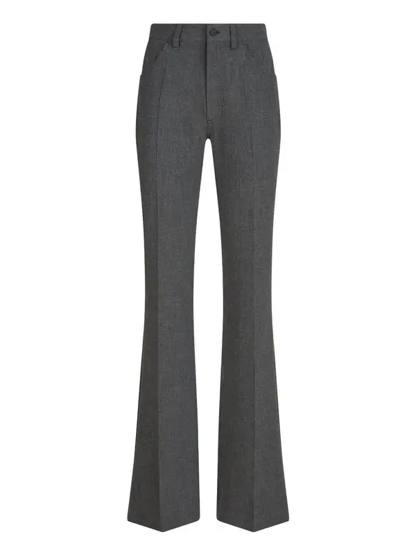 Attico Flared Trousers - Grey
