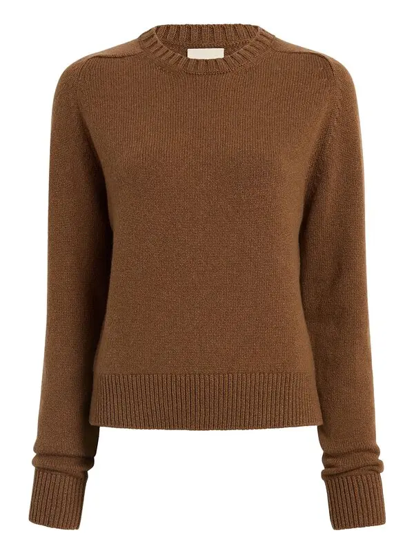 Khaite Crewneck Cashmere Sweater - Brown