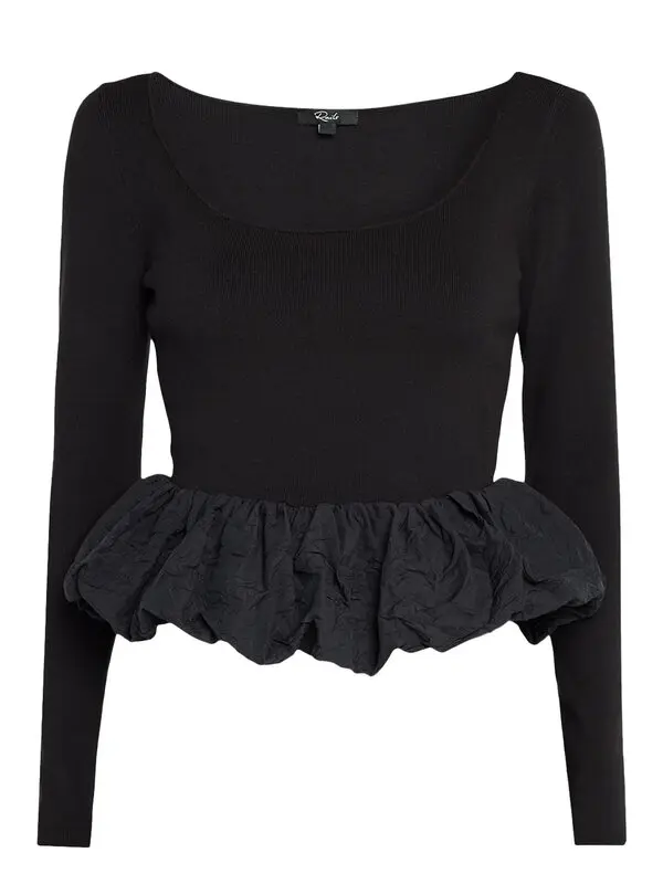Rails Tillie Bubble-hem Top - Black