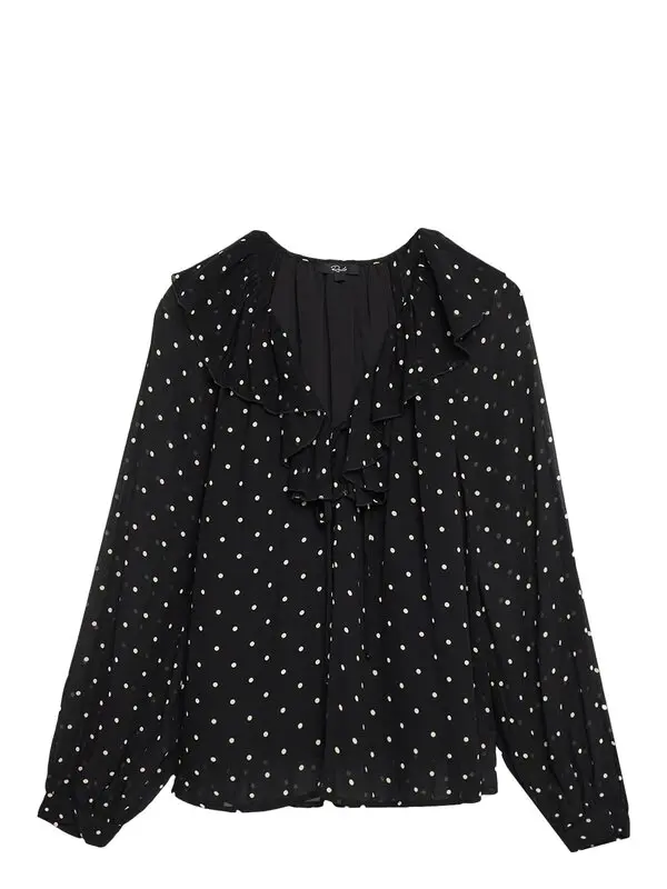 Rails Honora Polka-dot Chiffon Blouse - Polka Dots