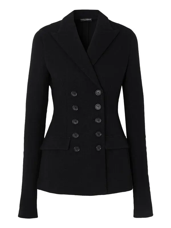 Dolce & Gabbana Double-breasted Wool Blazer - Black