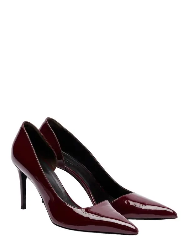 Khaite Jett 85 Patent Leather Pumps - Burgundy