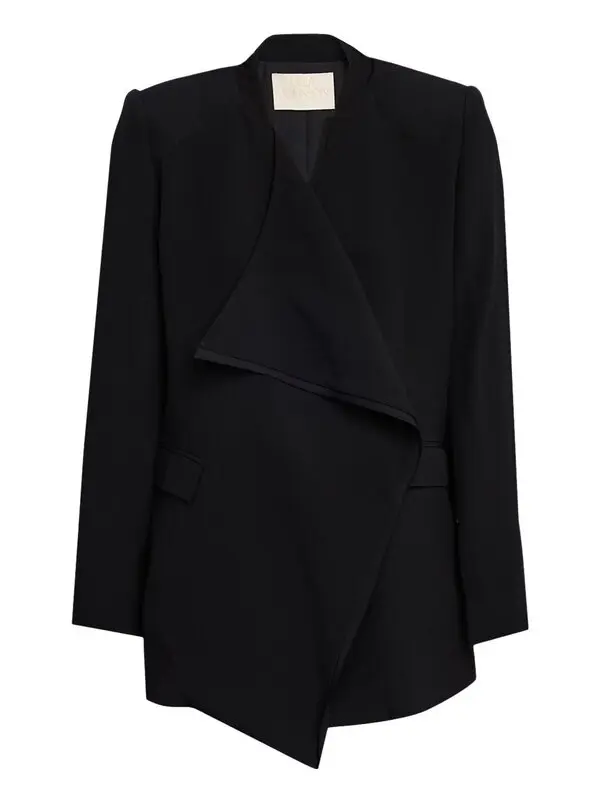 Ulla Johnson Elea Draped-front Jacket - Noir
