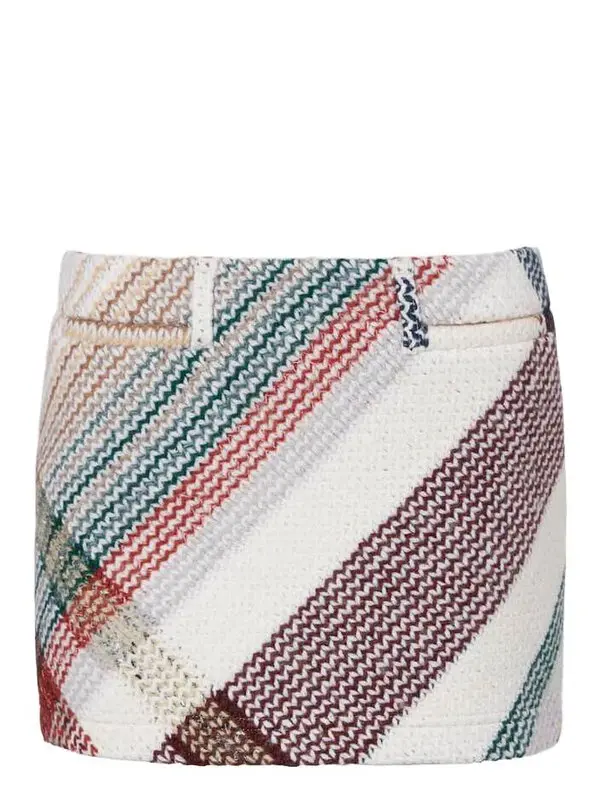 Missoni Zigzag Wool And Cotton-blend Miniskirt - Multicoloured