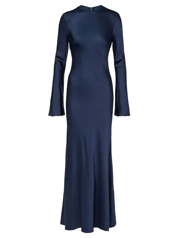 Remain Birger Christensen Satin Gown - Blue