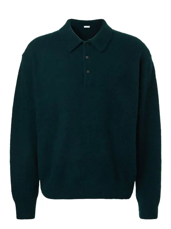 A.PRESSE Cashmere Polo Sweater - Green