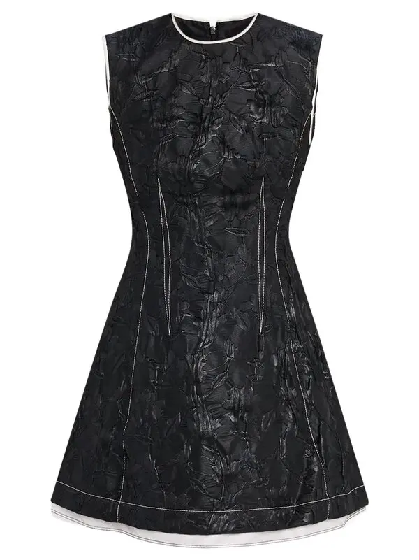 Simkhai Audrina Jacquard Mini Dress - Black