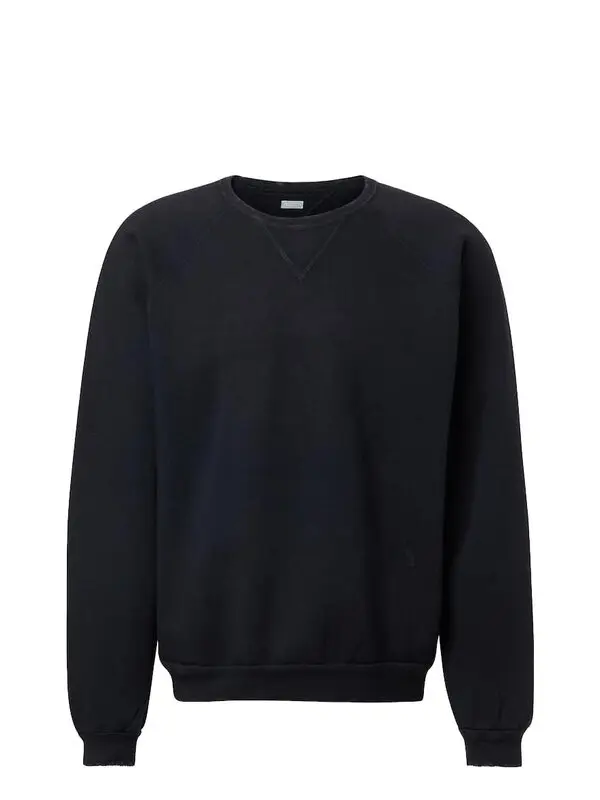 A.PRESSE Cotton Jersey Sweatshirt - Black