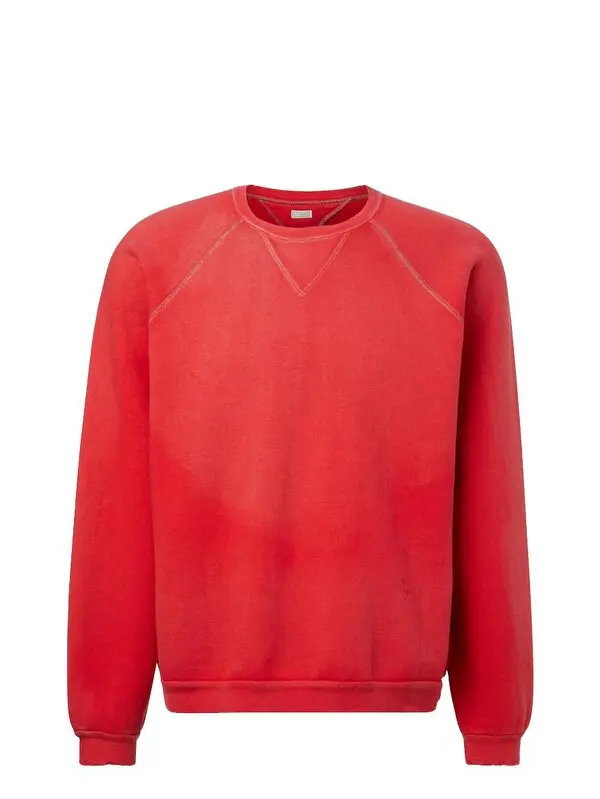 A.PRESSE Cotton Jersey Sweatshirt - Red