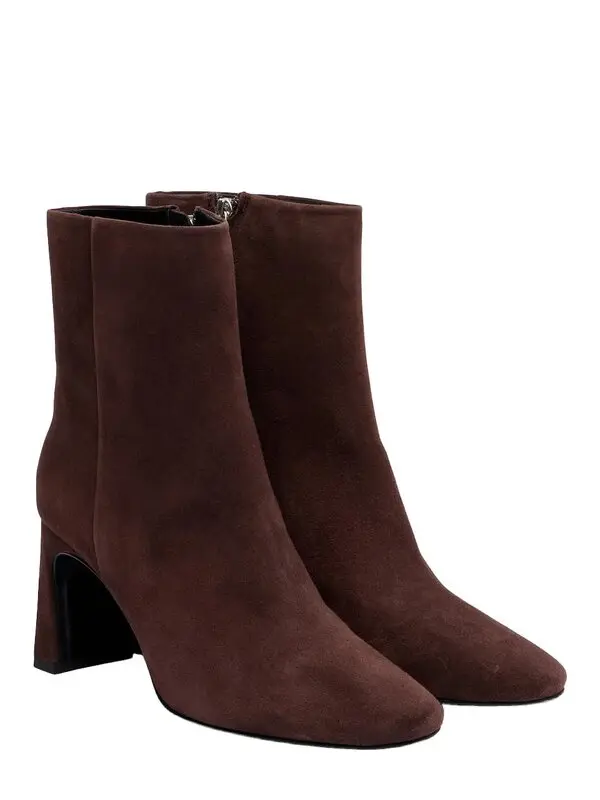 SOULIERS MARTINEZ Karol 80 Suede Ankle Boots - Brown
