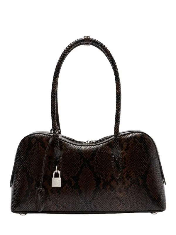 Stella McCartney Ryder Medium Snake-effect Shoulder Bag - Brown