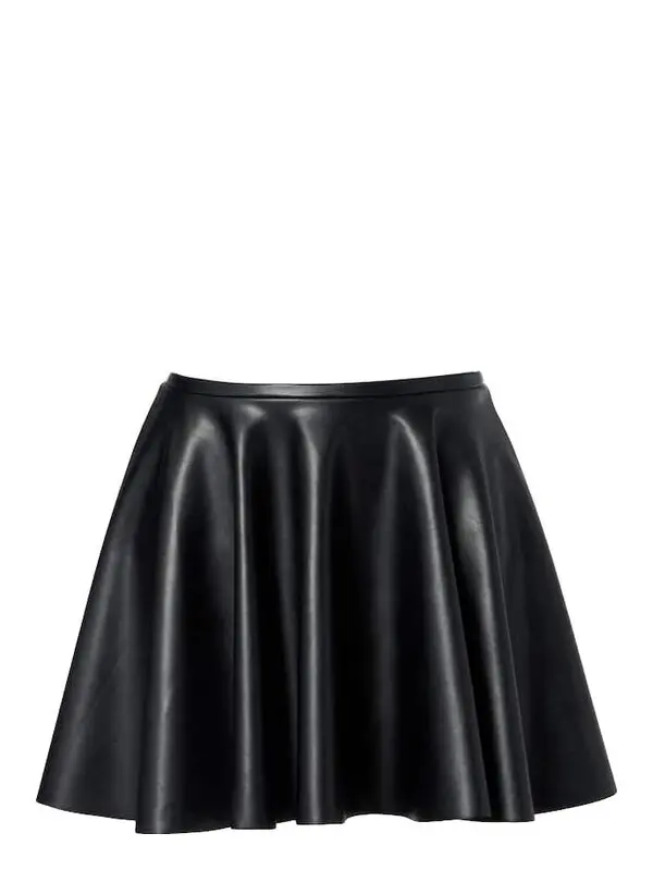 Norma Kamali Flared Miniskirt - Black