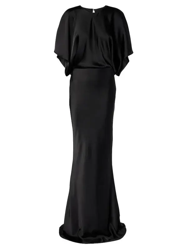 Norma Kamali Obie Draped Gown - Black