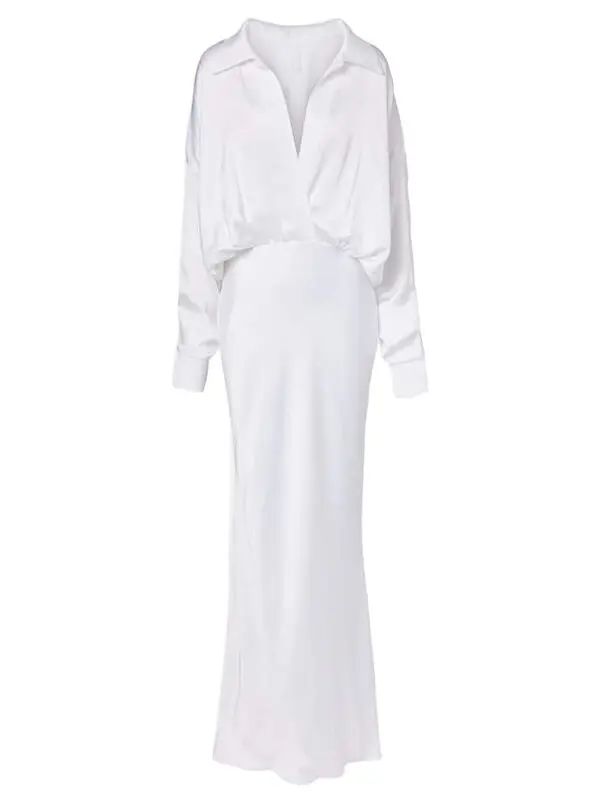 Norma Kamali Oversized Gown - White