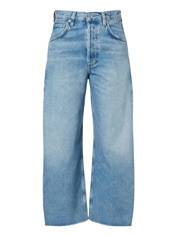 Citizens Of Humanity Ayla Cropped Wide-leg Jeans - Blue