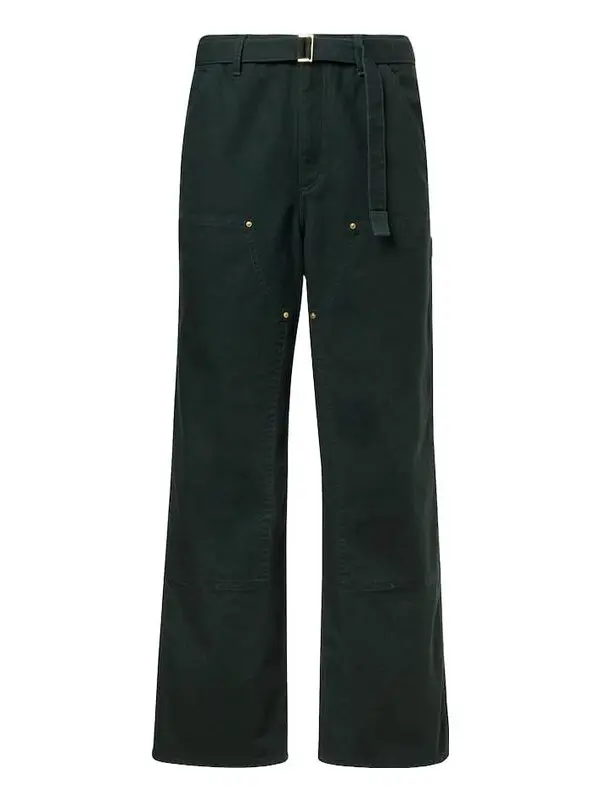 Sacai X Carhatt Belted Straight Pants - Green