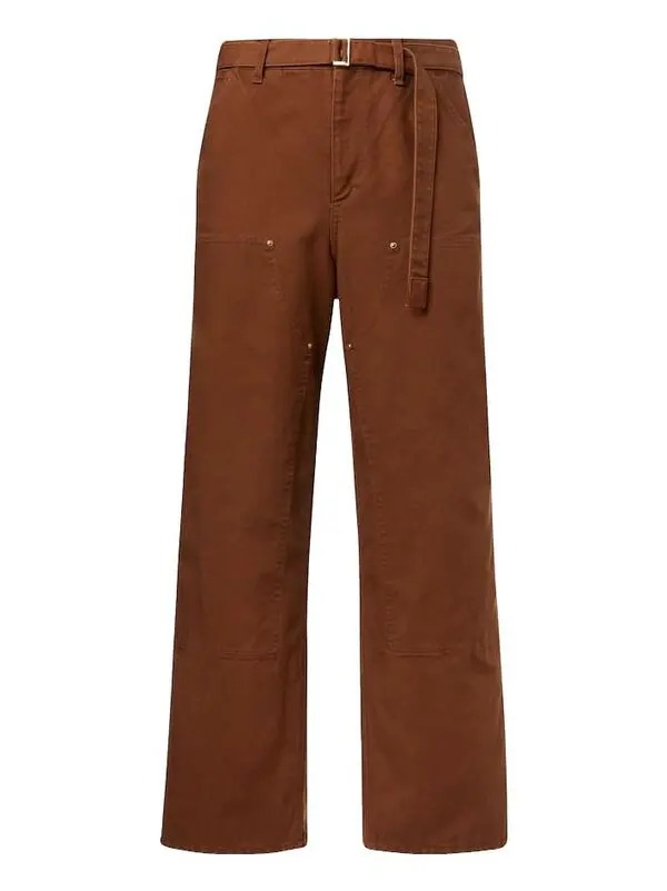 Sacai X Carhartt Belted Straight Pants - Brown