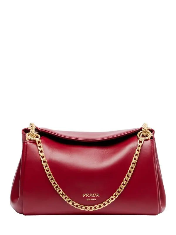 Prada Tumulte Small Leather Shoulder Bag - Red