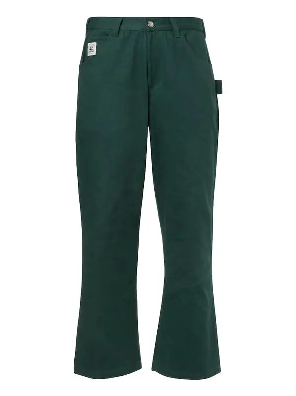 BODE Knolly Brook Cotton Twill Straight Pants - Green