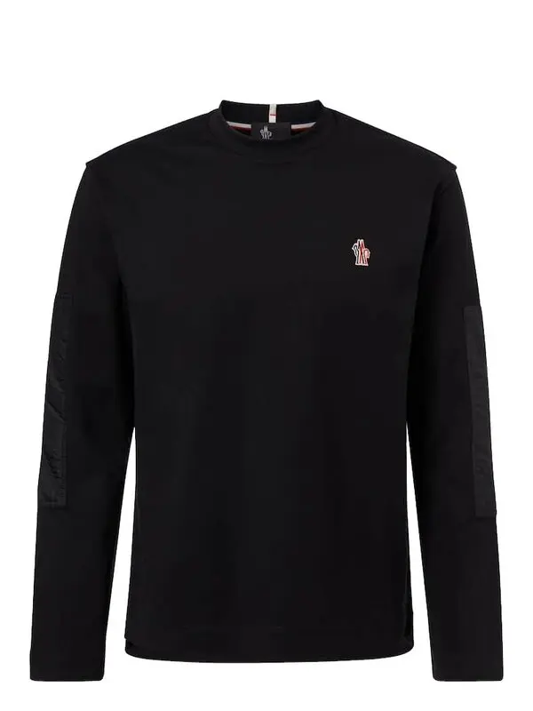 Moncler Après Ski Cotton-blend Jersey T-shirt - Black