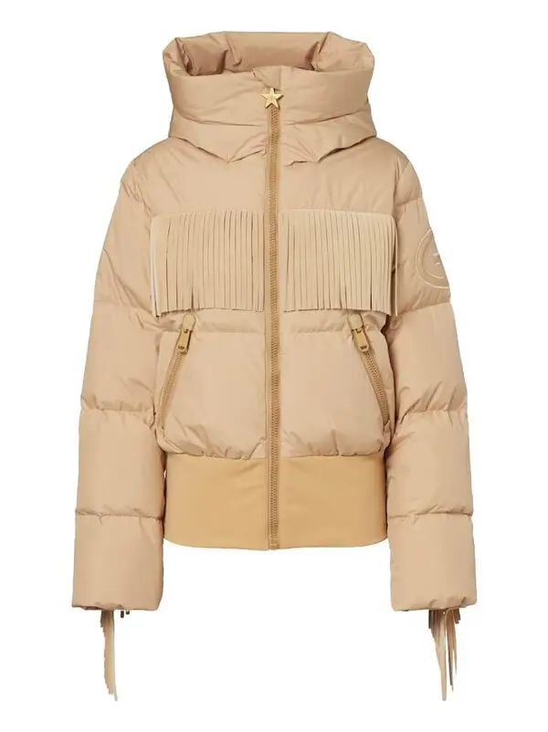 Goldbergh Marna Fringed Down Ski Jacket - Beige