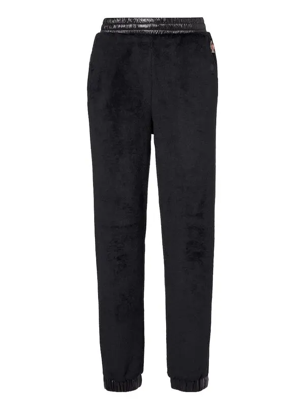 Moncler Logo Fleece Sweatpants - Black