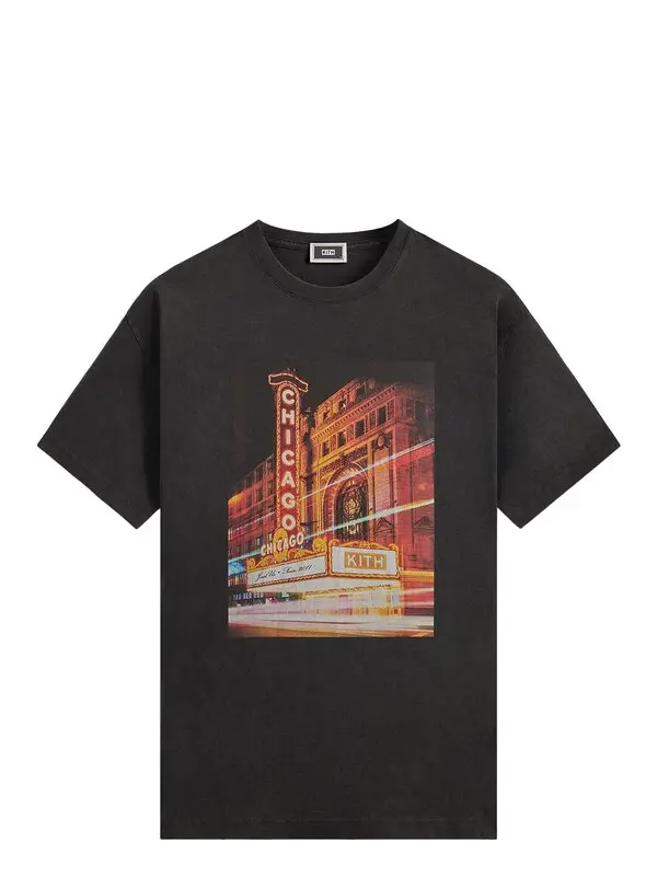 Kith Chicago Lights Vintage Tee - Black
