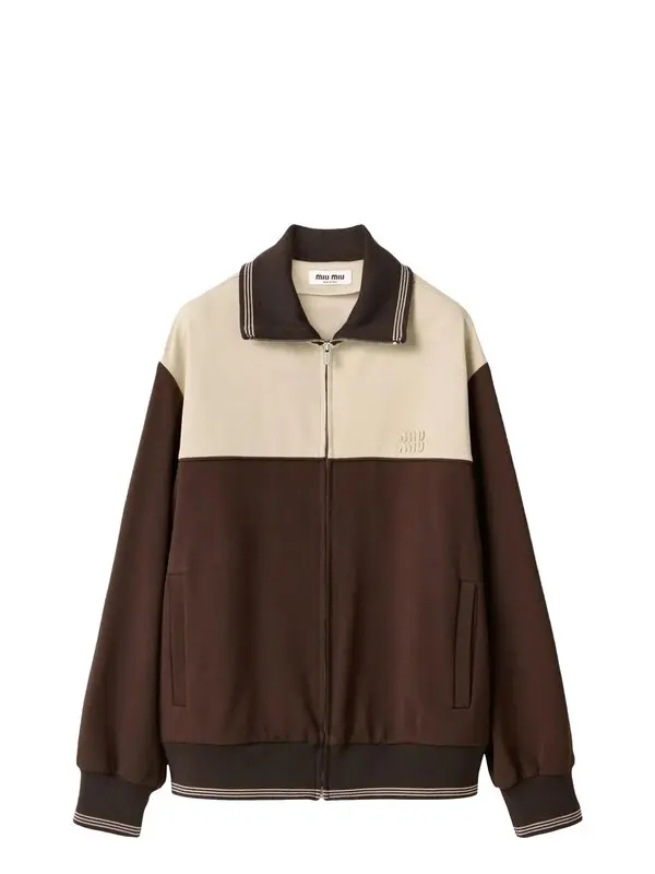 Miu Miu Zipper Sweatshirt - Brown