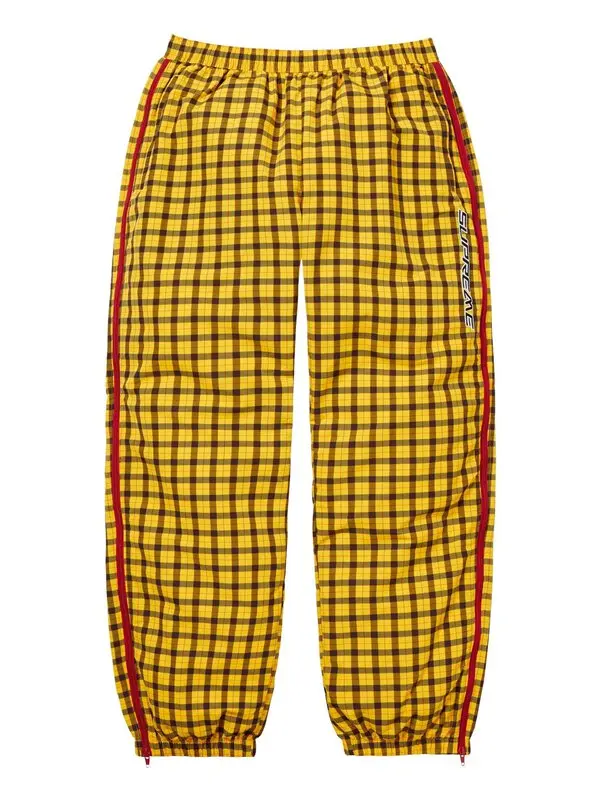 Supreme Plaid Warm Up Pant - Yellow
