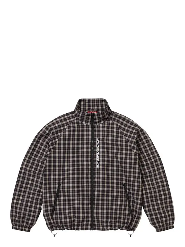 Supreme Plaid Track Jacket - Black